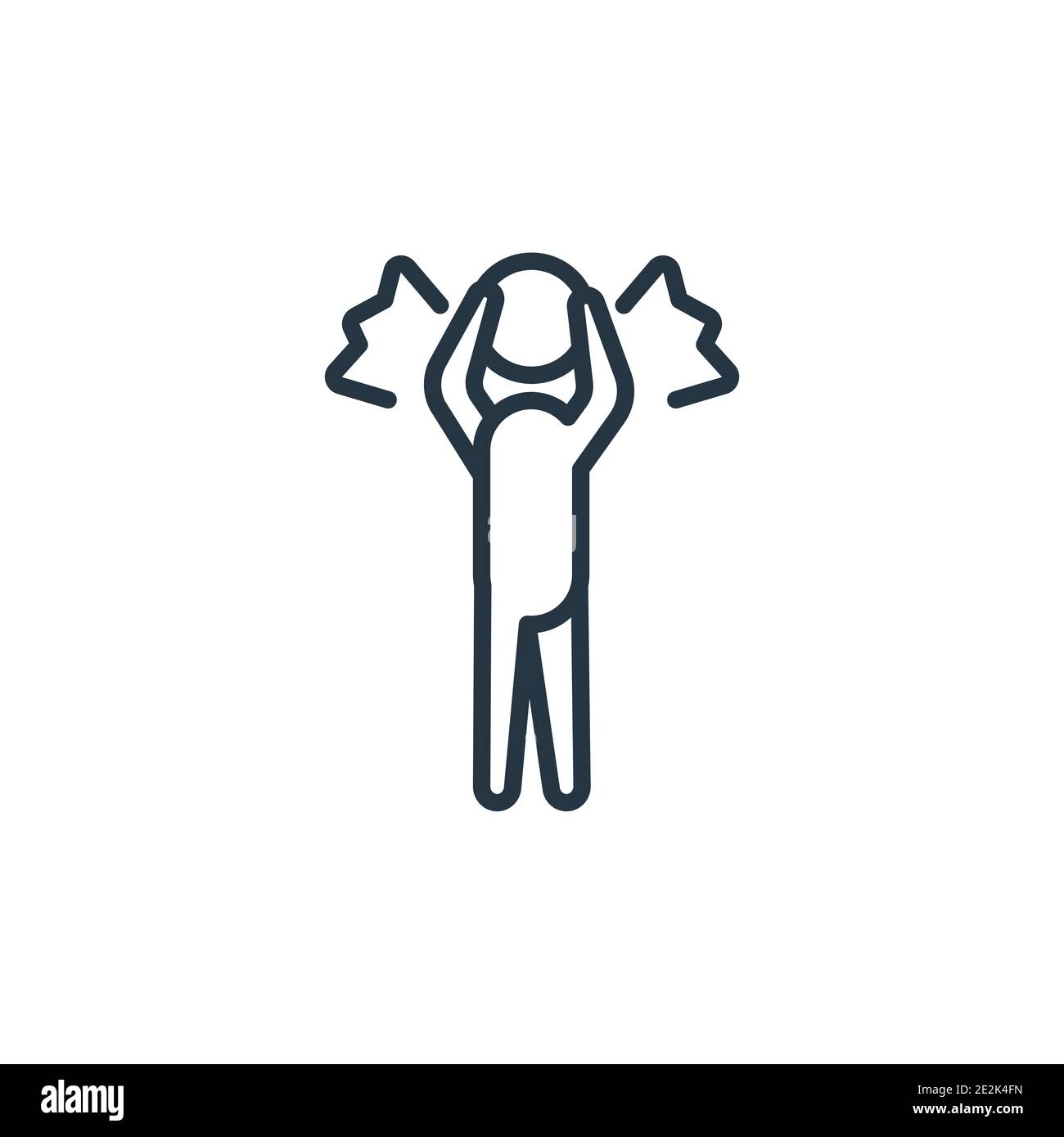 Pissed human outline vector icon. Thin line black pissed human icon ...
