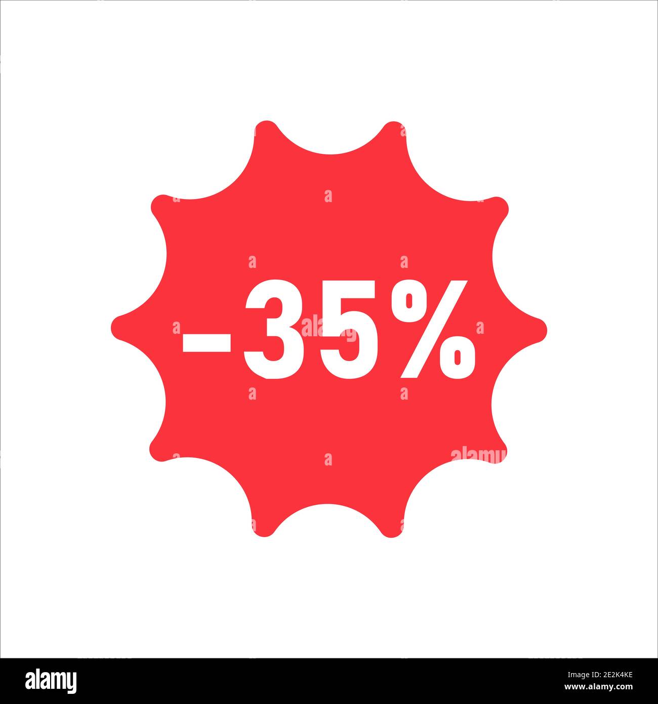 vector illustration Figures of discounts 35 percent on white background ...