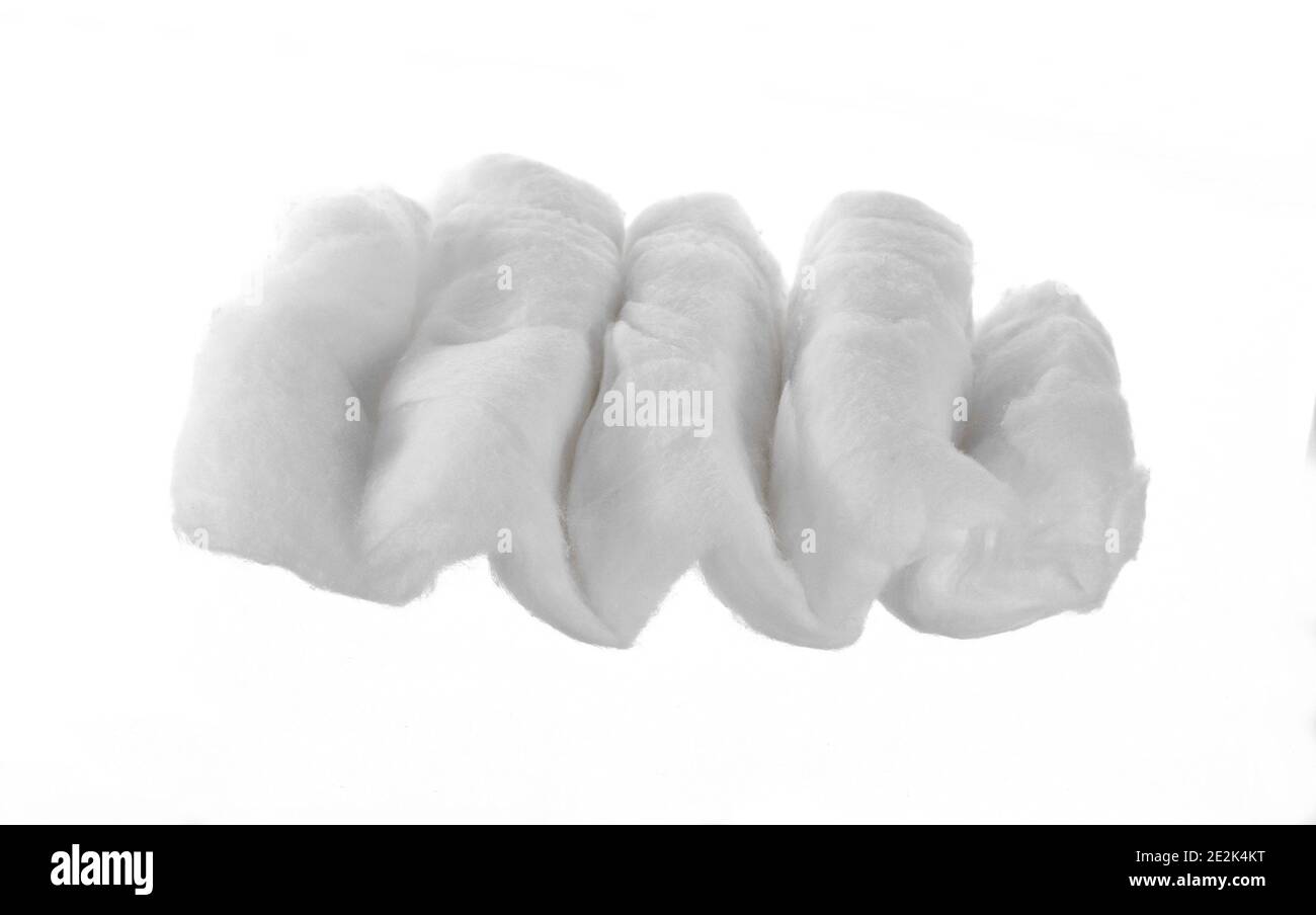 cotton wool on a white background Stock Photo - Alamy