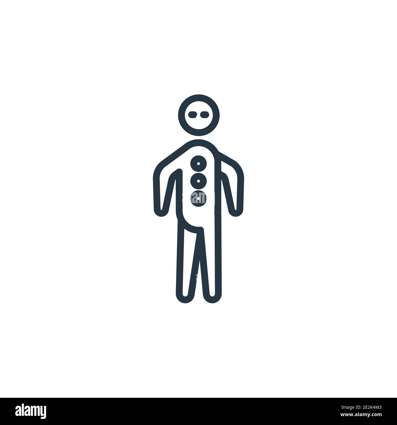 Cool human outline vector icon. Thin line black cool human icon, flat ...