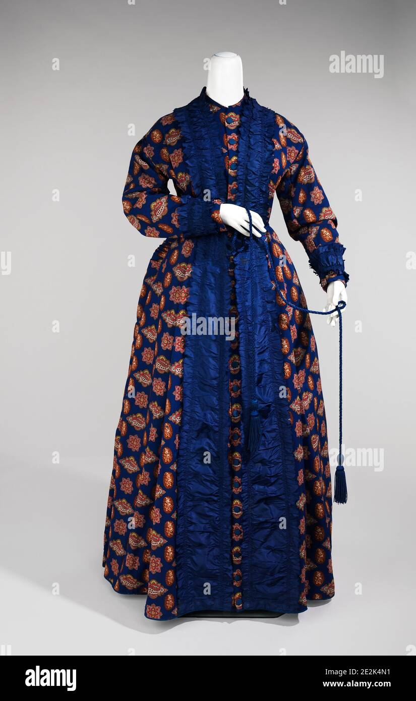 Dressing gown, American, 1865-75 Stock Photo - Alamy