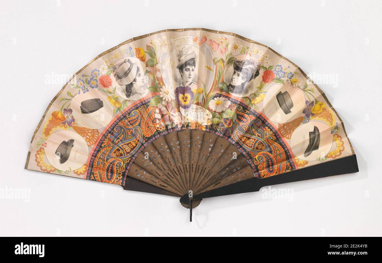 Fan, American, 1880 Stock Photo - Alamy