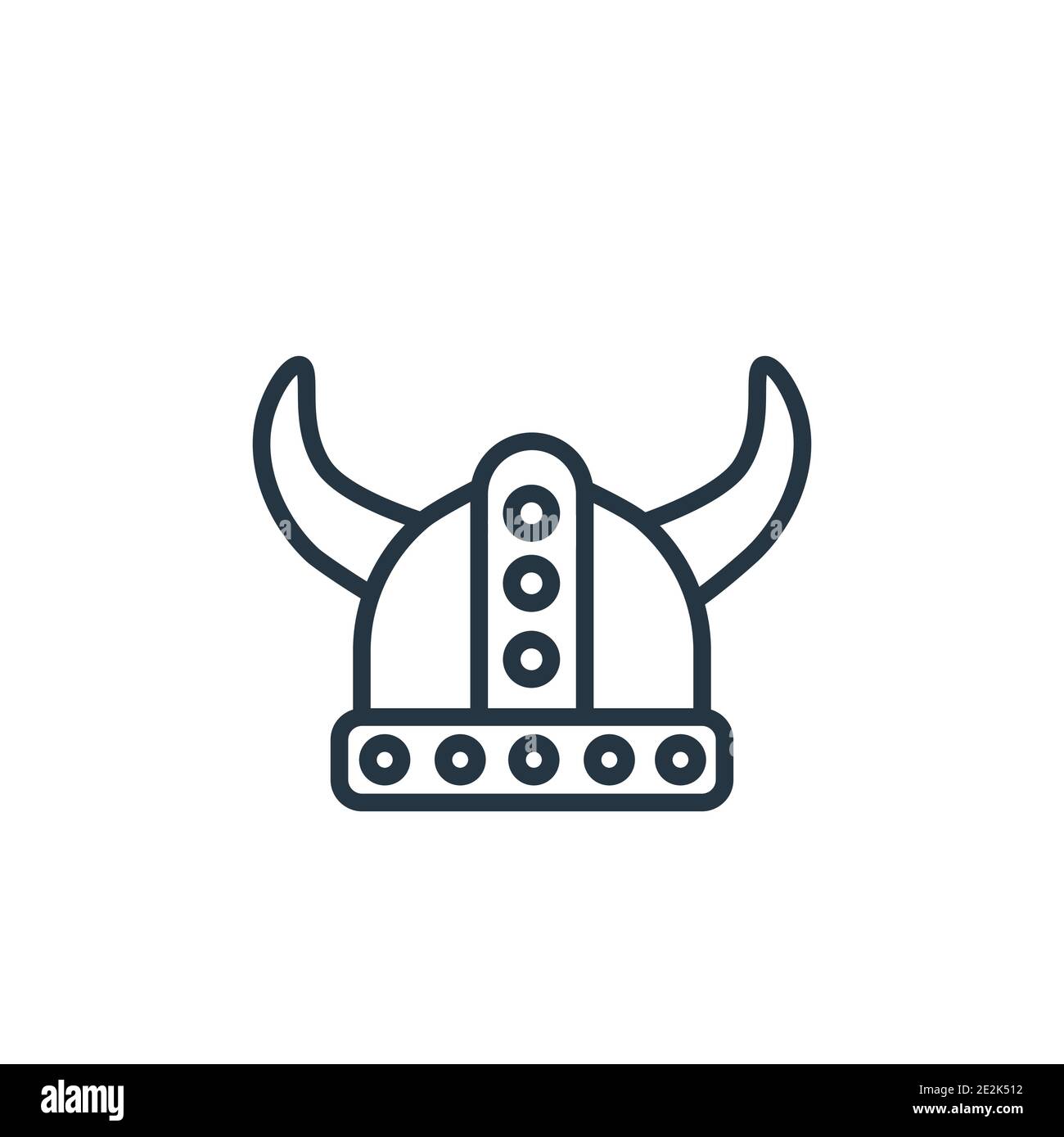 Viking helmet outline vector icon. Thin line black viking helmet icon ...