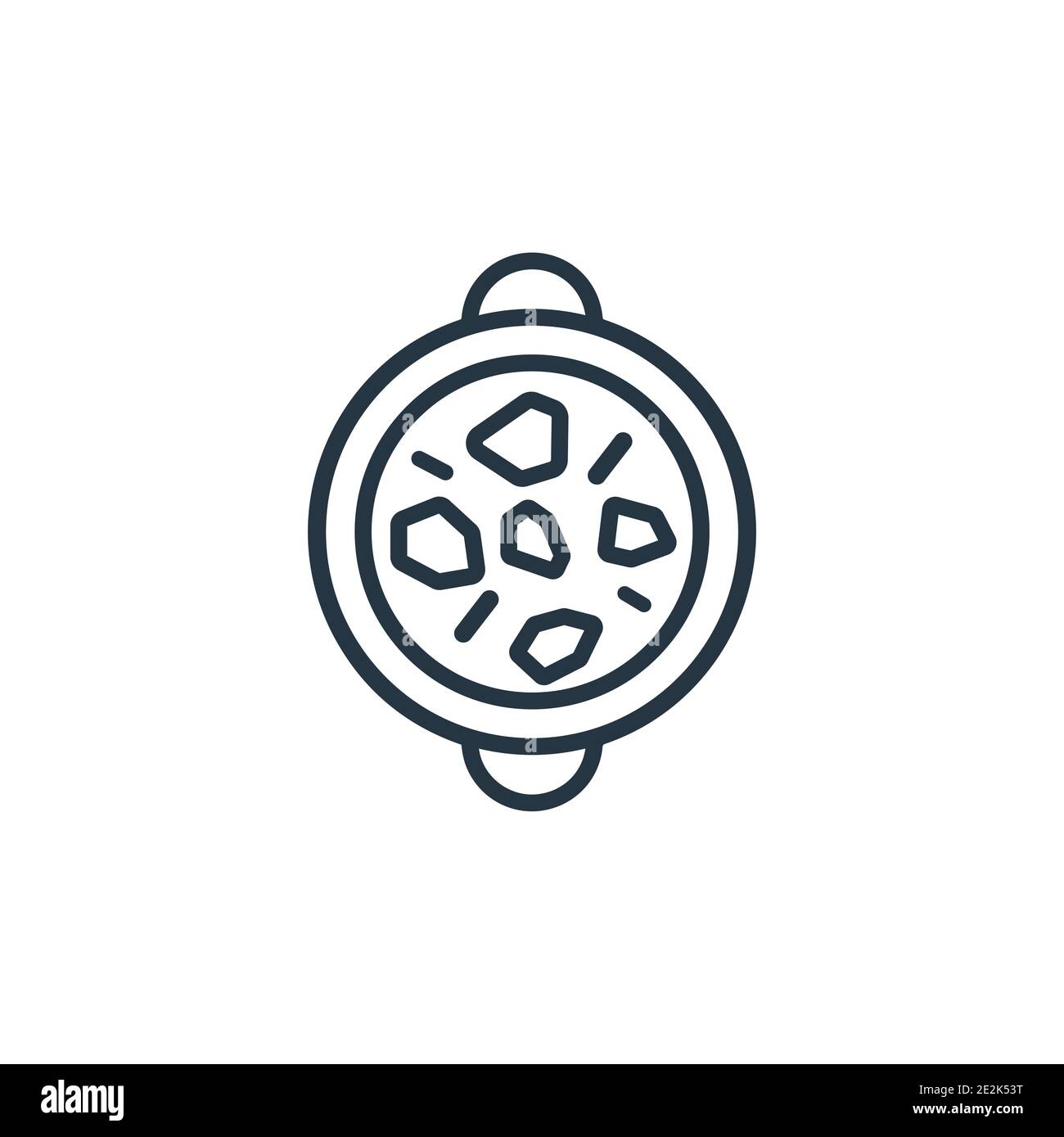 Tikka masala outline vector icon. Thin line black tikka masala icon ...