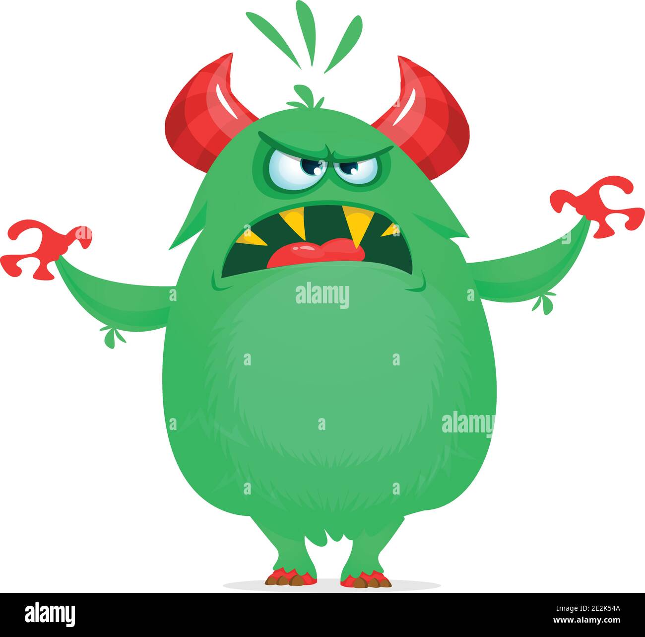 Funny cartoon monster. Vector illustration Stock Vector Image & Art - Alamy