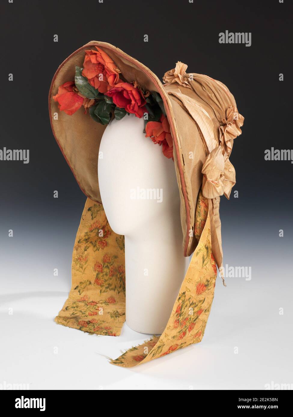 Wedding bonnet, American, 1837 Stock Photo - Alamy