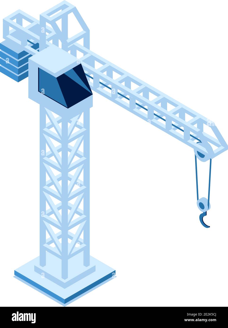 Construction crane isometric icon, machine for lifting loads to great ...