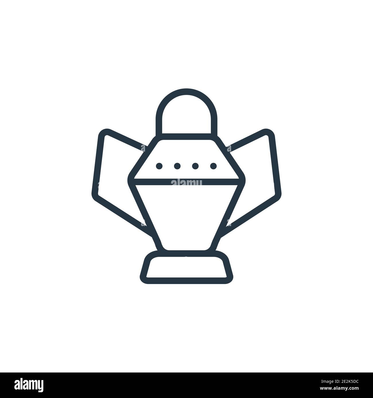 Ancient jar outline vector icon. Thin line black ancient jar icon, flat ...