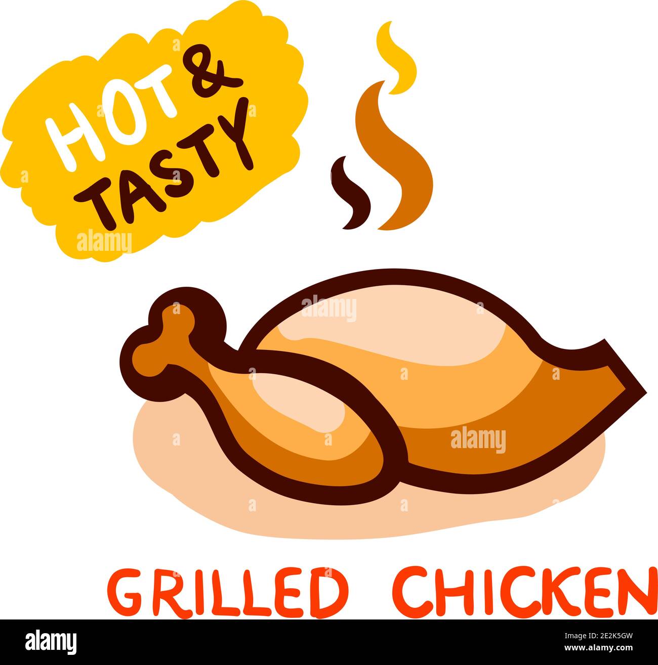 Cartoon cooked chicken Cut Out Stock Images & Pictures - Alamy