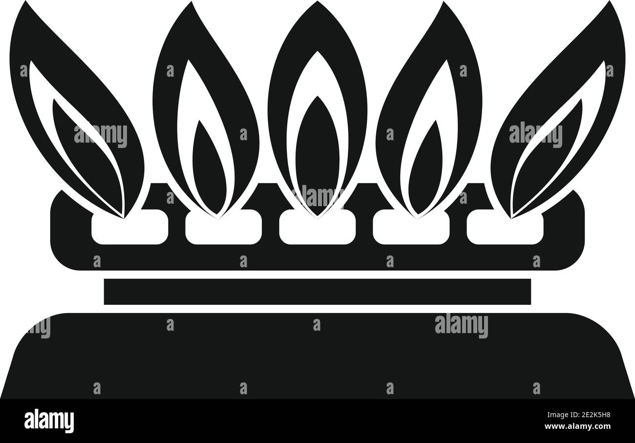 Home gas stove burning icon, simple style Stock Vector Image & Art - Alamy