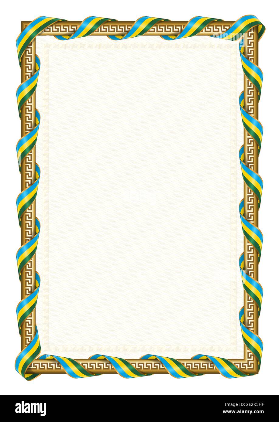 Vertical frame and border with Rwanda flag, template elements for your ...