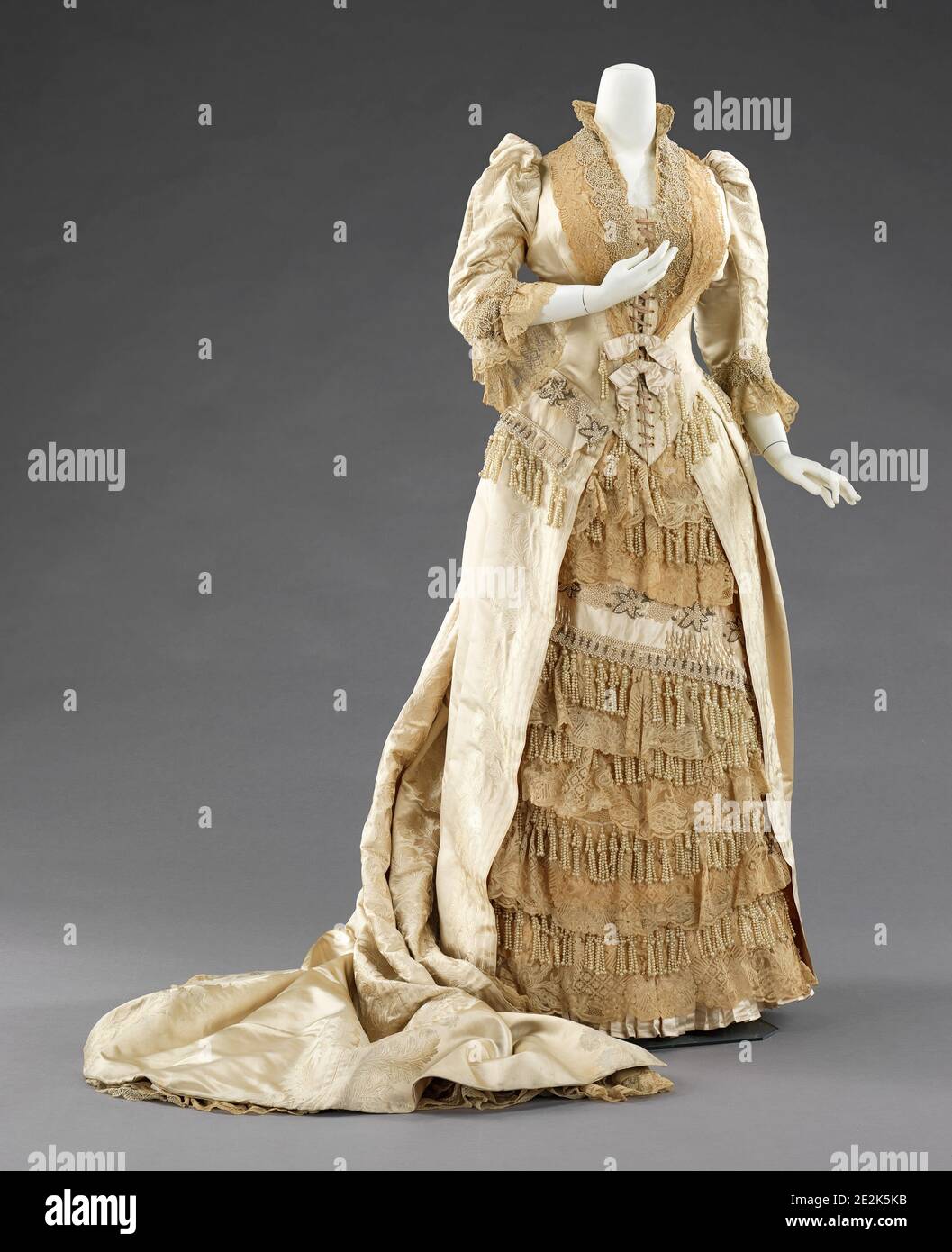 Court presentation dress, French, ca. 1885. Dress worn for a ...
