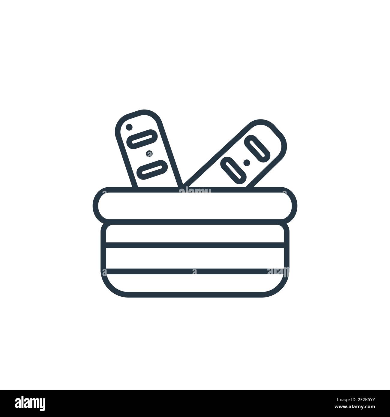 French bread outline vector icon. Thin line black french bread icon ...