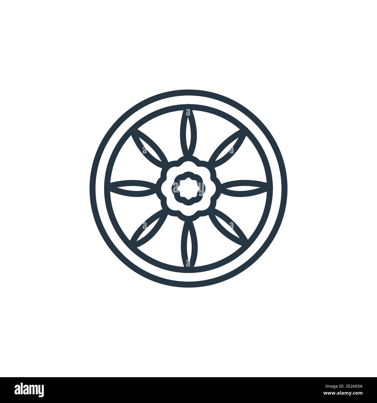 Ashoka outline vector icon. Thin line black ashoka icon, flat vector ...