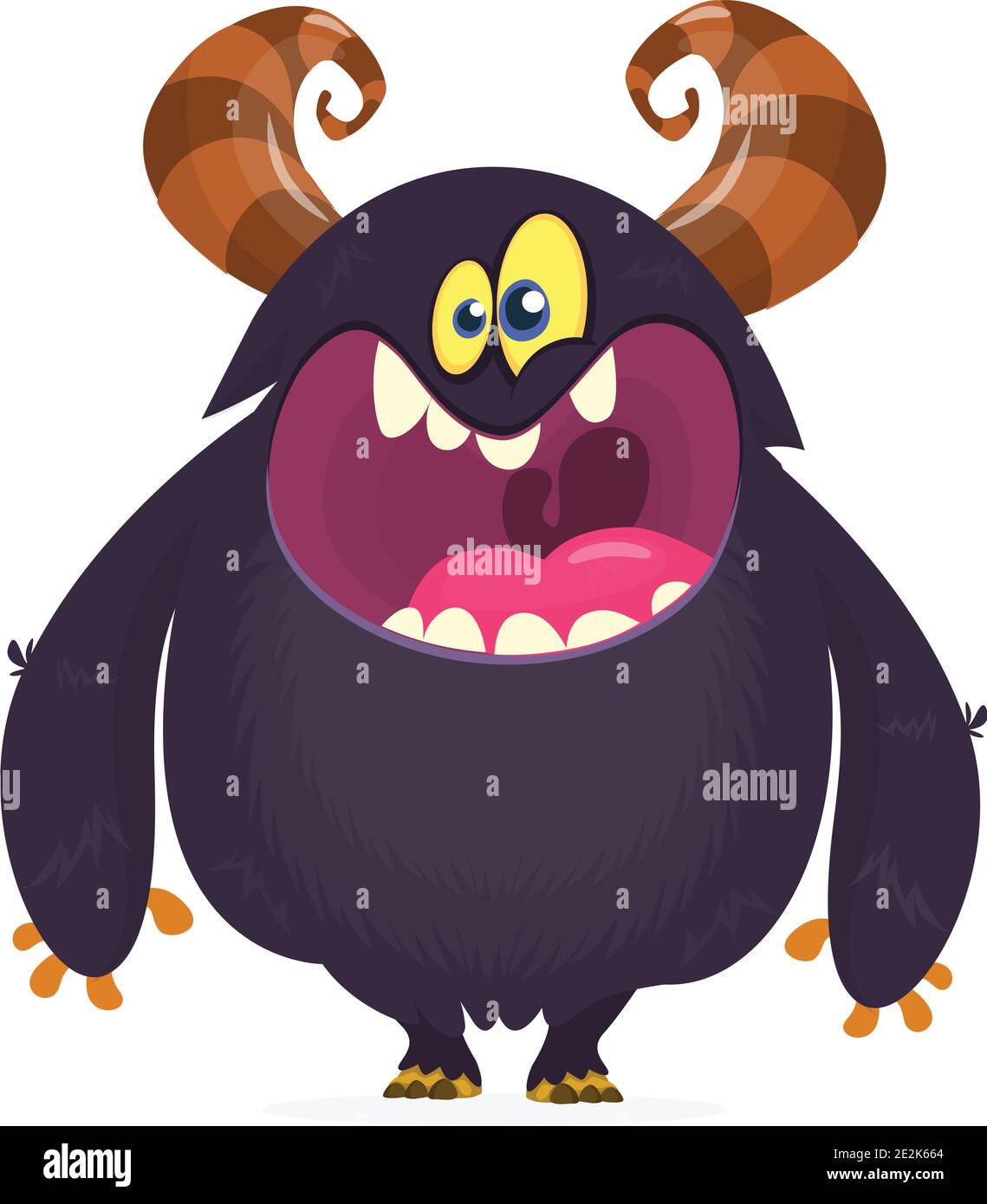 Funny cartoon monster. Vector illustration Stock Vector Image & Art - Alamy