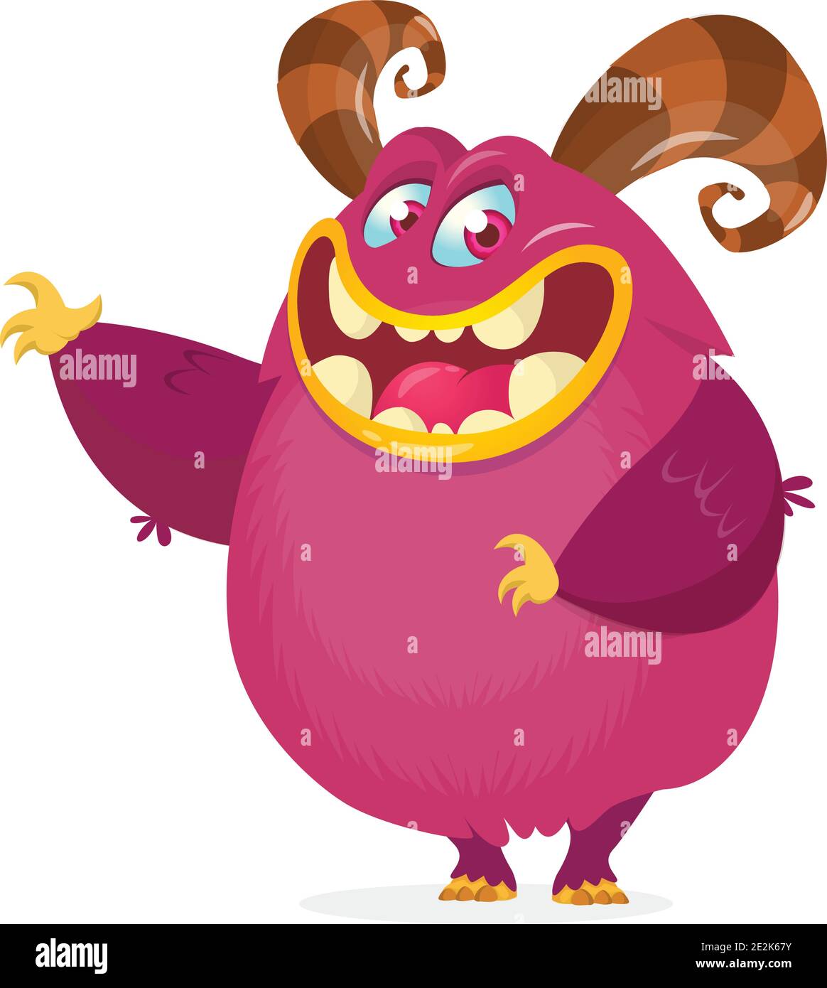 Funny cartoon monster. Vector illustration Stock Vector Image & Art - Alamy