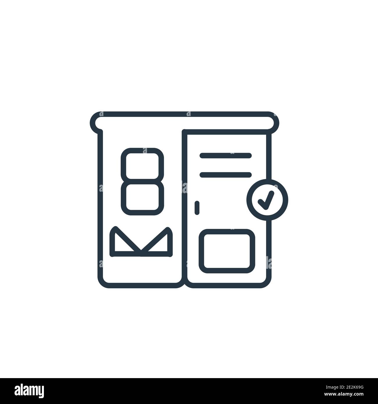 Checkroom outline vector icon. Thin line black checkroom icon, flat ...