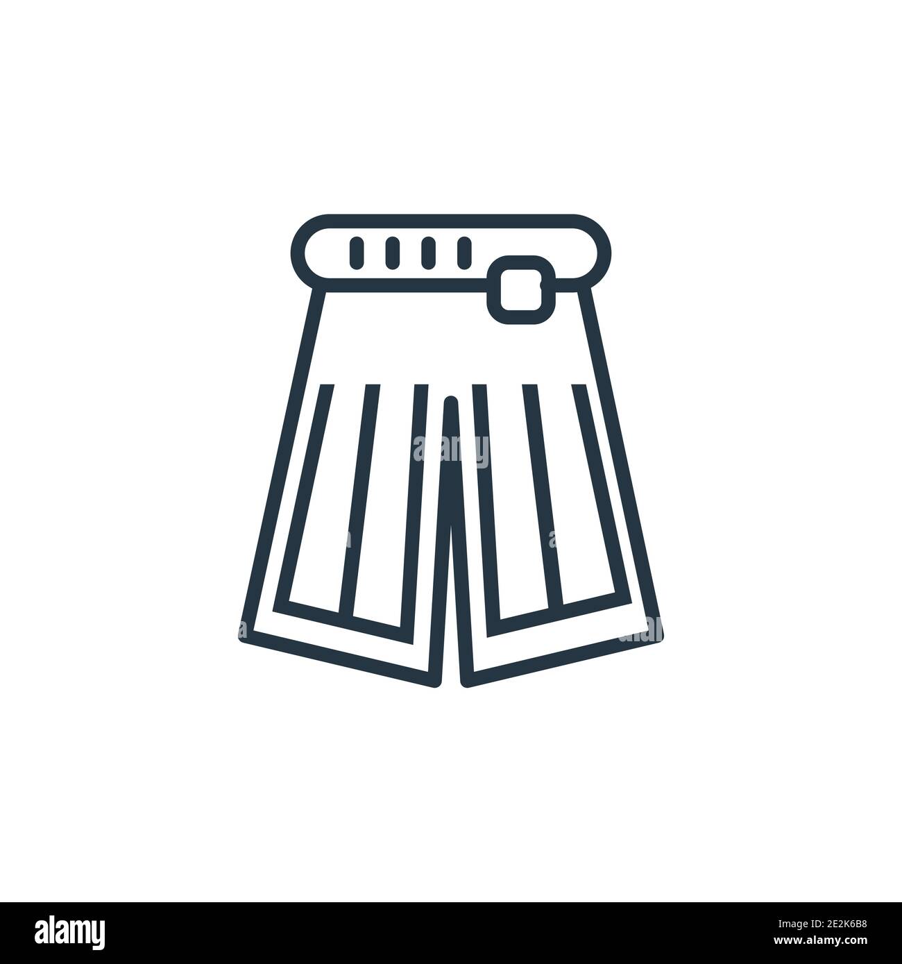 Hakama outline vector icon. Thin line black hakama icon, flat vector ...