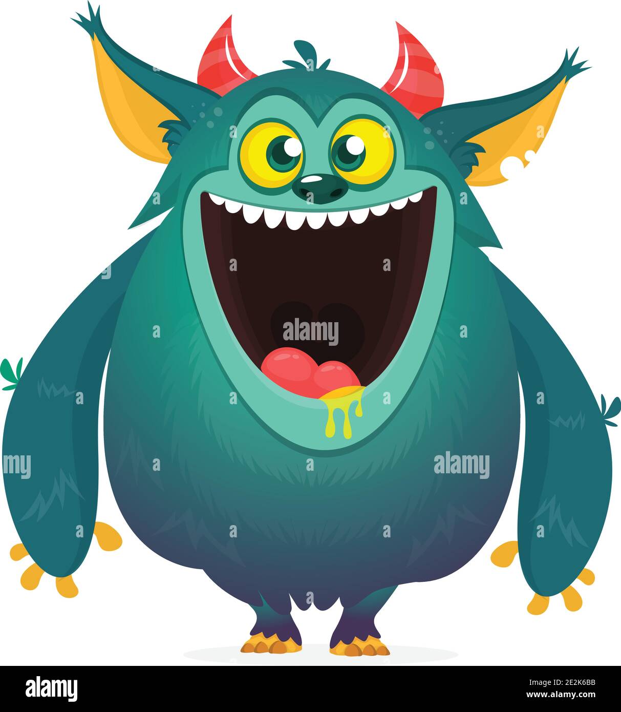 Funny cartoon monster. Vector illustration Stock Vector Image & Art - Alamy