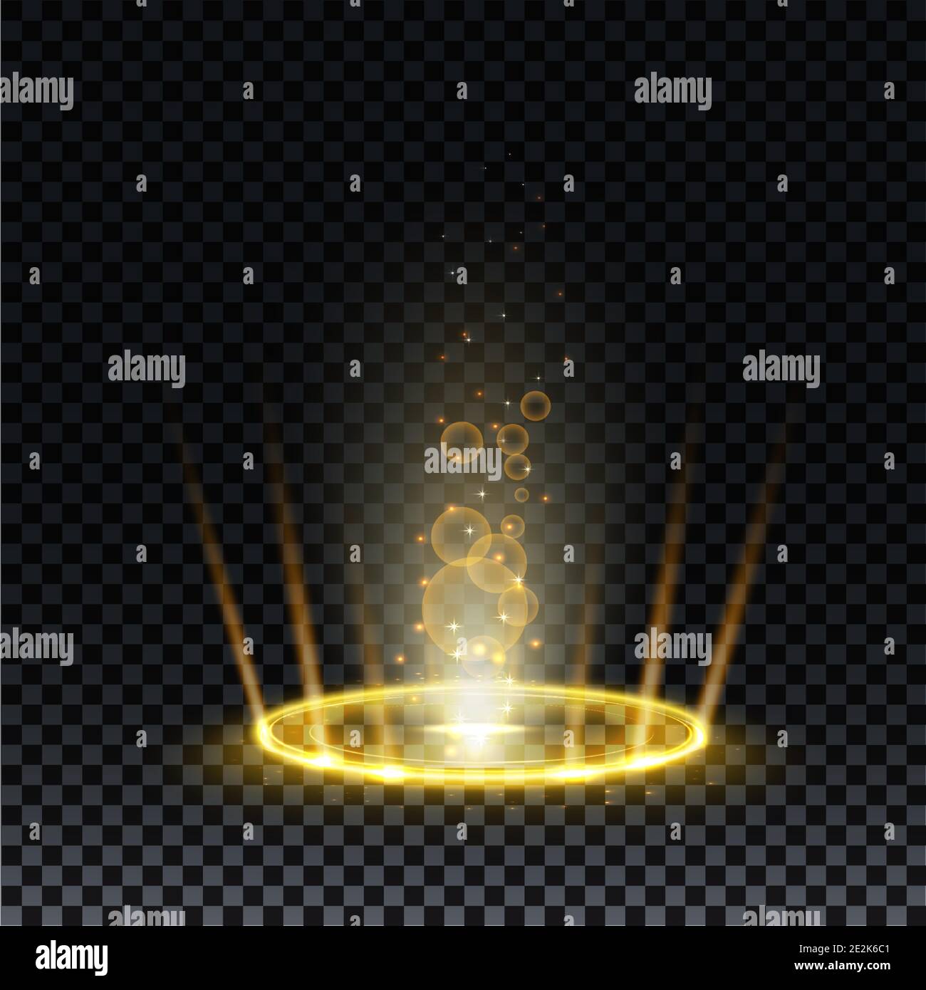 Gold hologram portal. Magic fantasy portal. Magic circle teleport ...