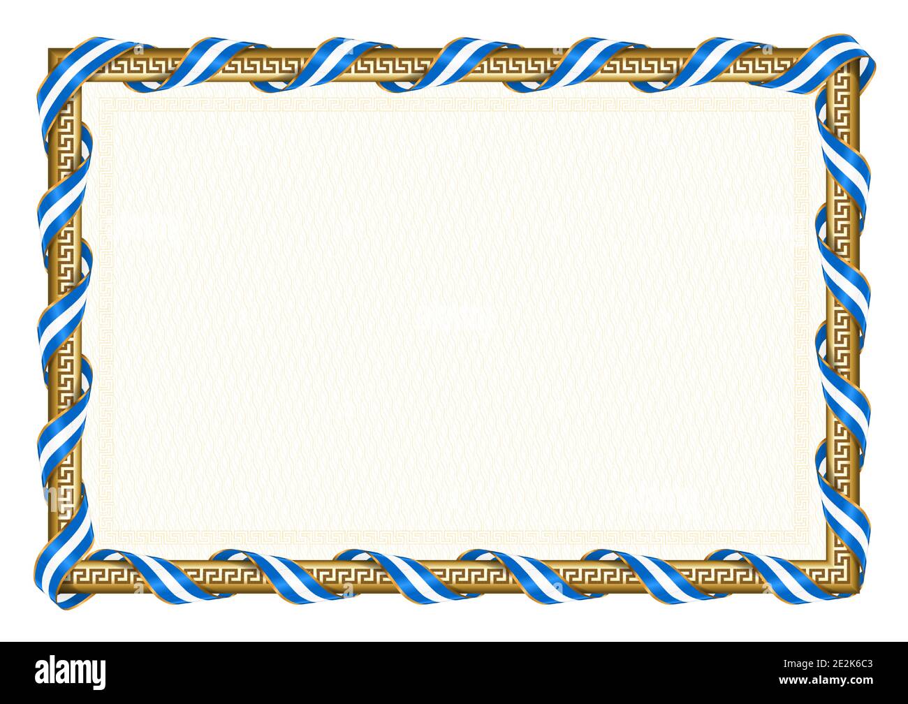 Horizontal frame and border with Nicaragua flag, template elements for ...