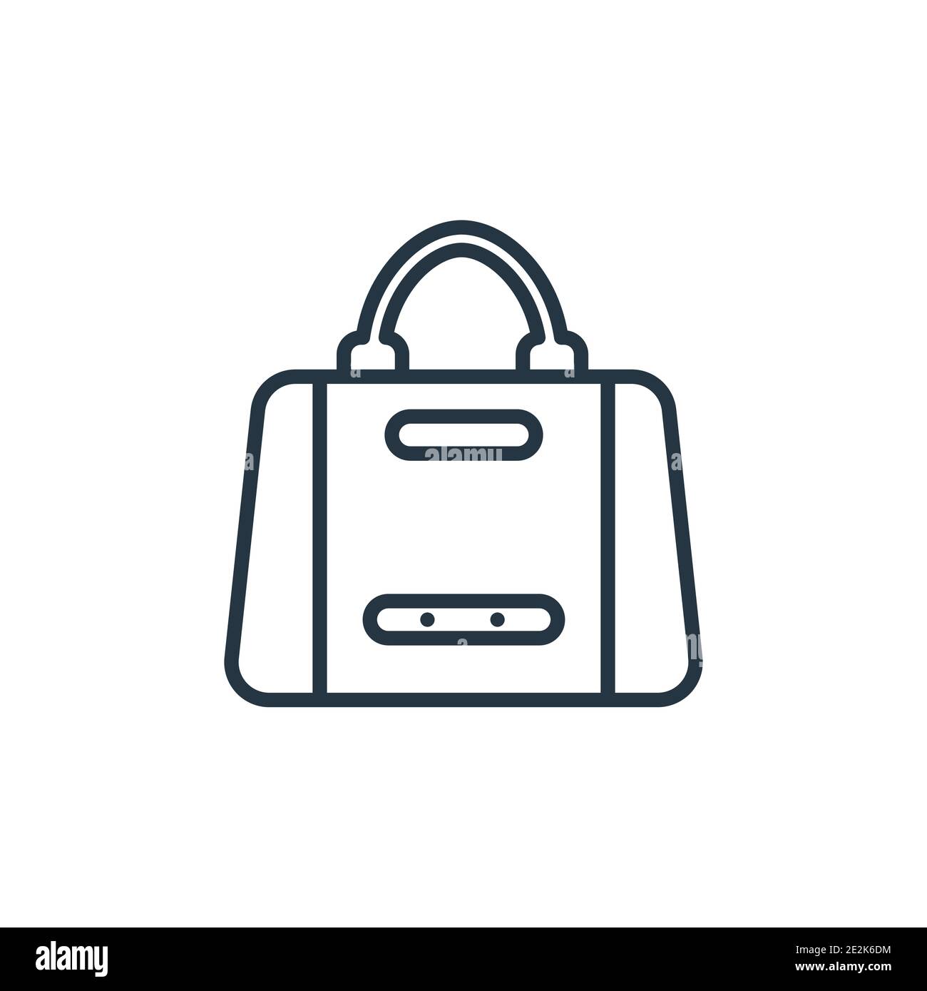 Hand bag outline vector icon. Thin line black hand bag icon, flat ...