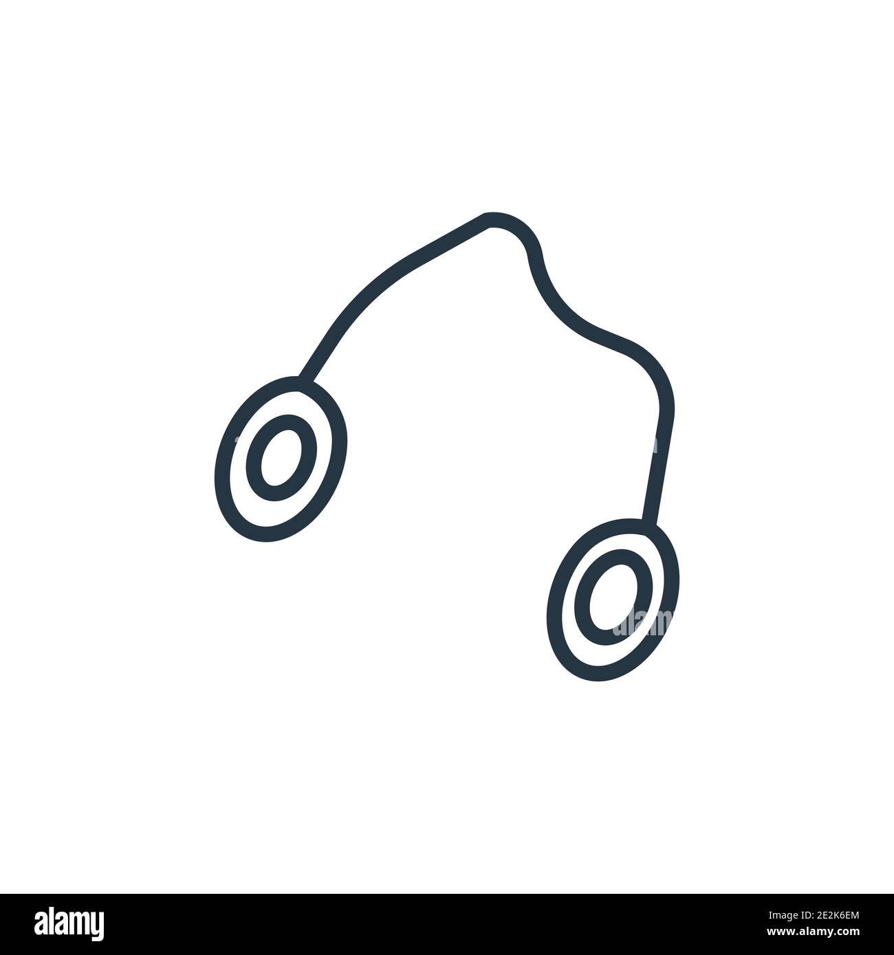 Resistance band outline vector icon. Thin line black resistance band ...