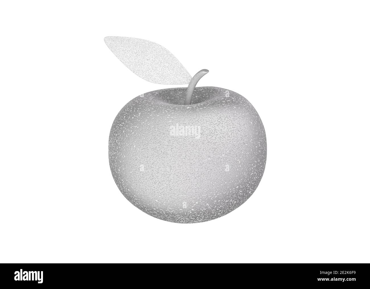 Styrofoam apple isolated on white, 3d render Stock Photo - Alamy
