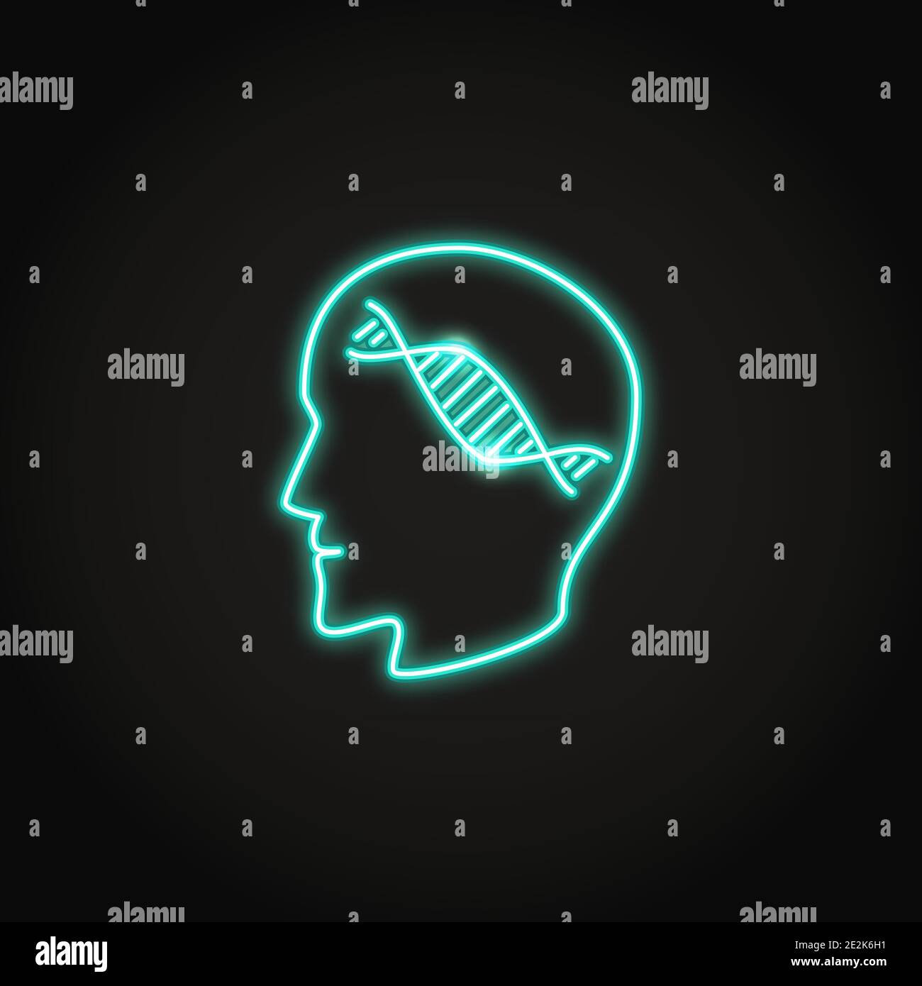 Genetic testing concept neon icon in line style. Shining medical ...
