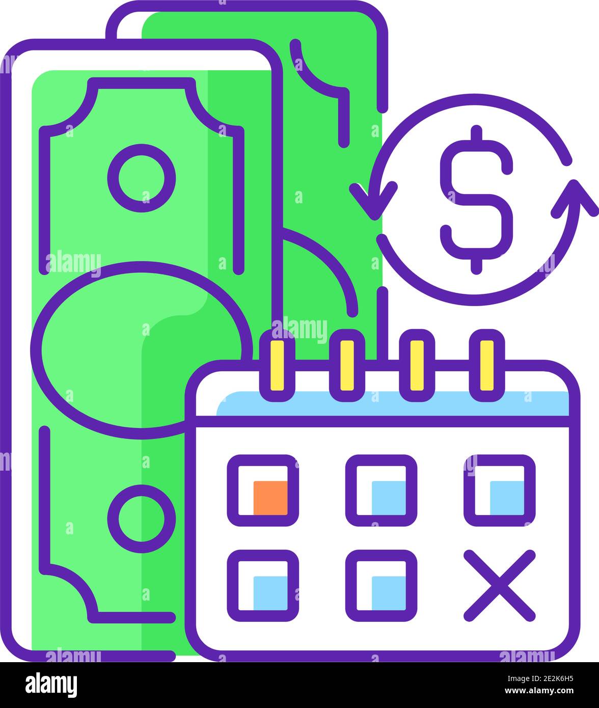 Regular payments RGB color icon Stock Vector Image & Art - Alamy