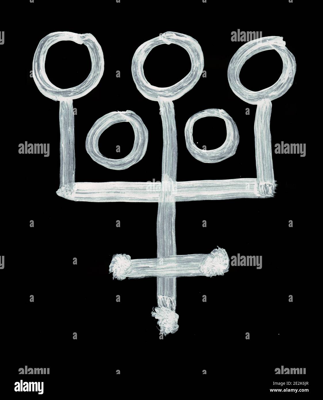 Alchemical Symbols Aquavitae One Inverted Stock Photo - Alamy