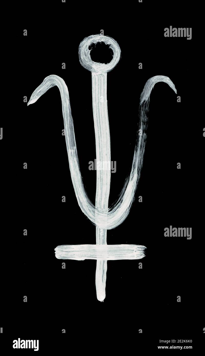Alchemical Symbols Antimony One Inverted Stock Photo - Alamy