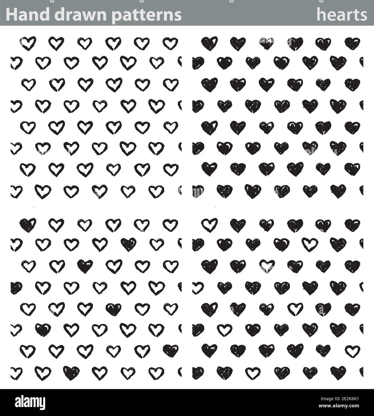 Hand drawn hearts vector vectors hi-res stock photography and images ...