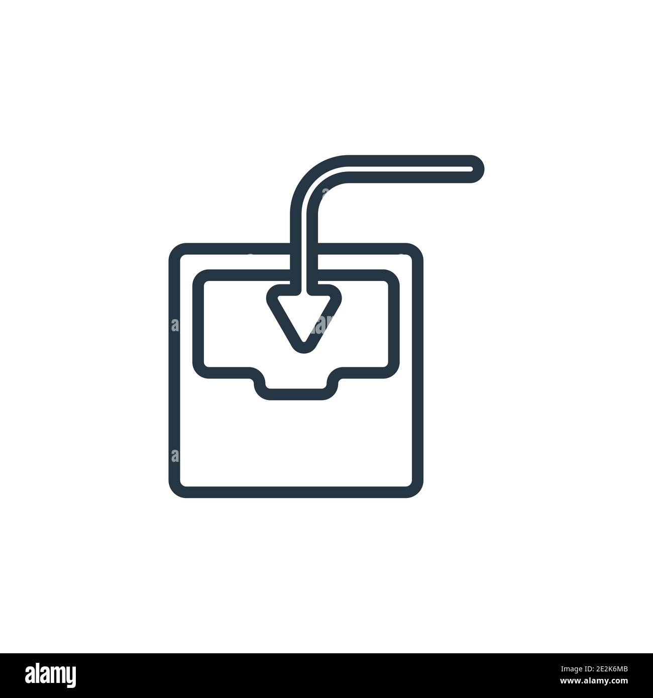 Import outline vector icon. Thin line black import icon, flat vector ...