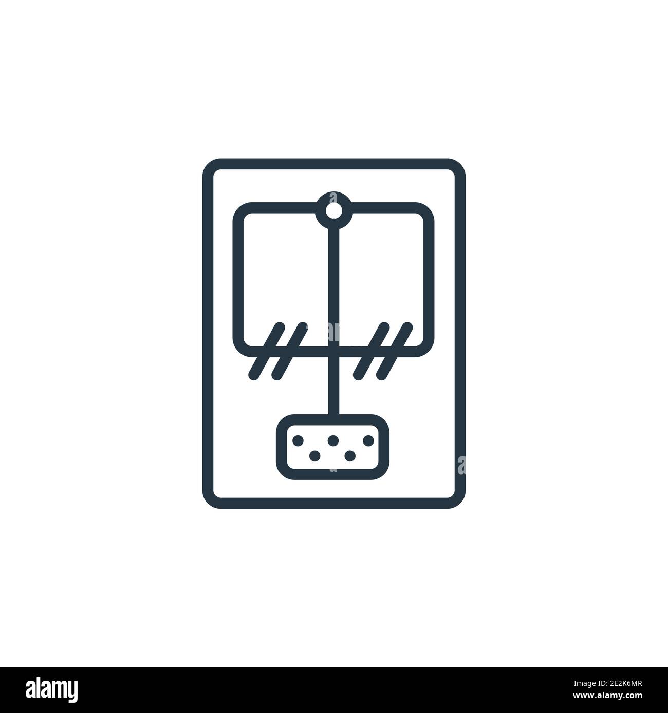 Mousetrap outline vector icon. Thin line black mousetrap icon, flat ...