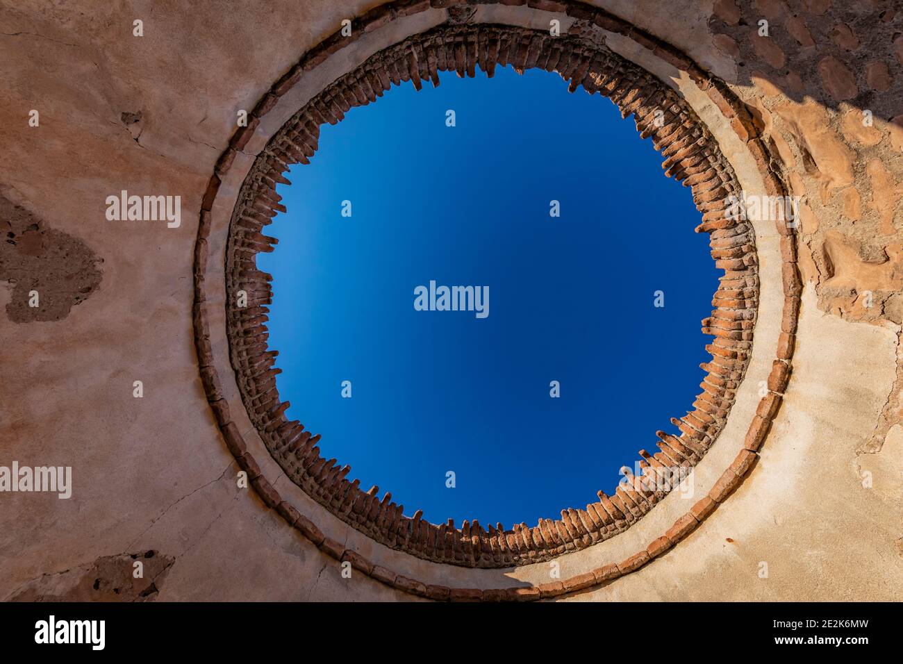 Mortuary Chapel, with its uncompleted dome looking up at the blue sky ...