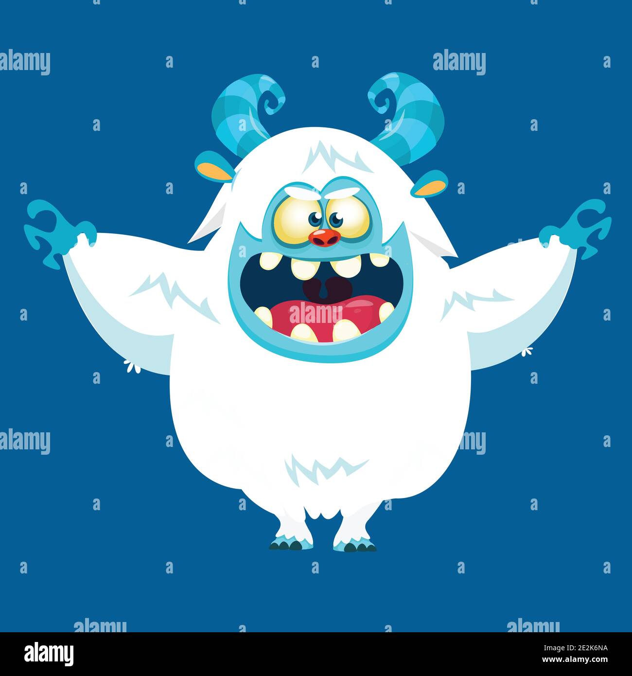 Cute cartoon monster yeti. Vector bigfoot character Stock Vector Image ...