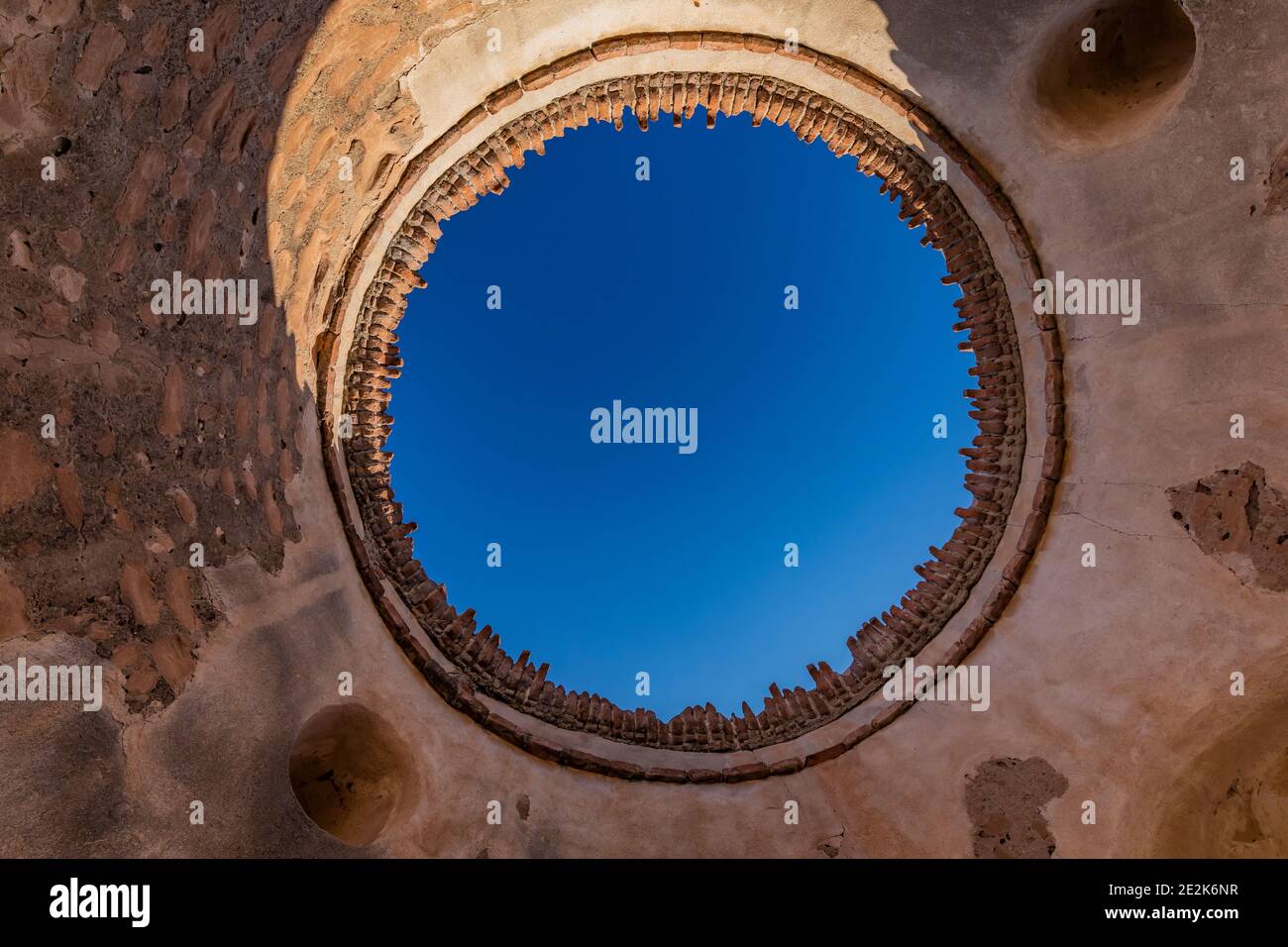 Mortuary Chapel, with its uncompleted dome looking up at the blue sky ...