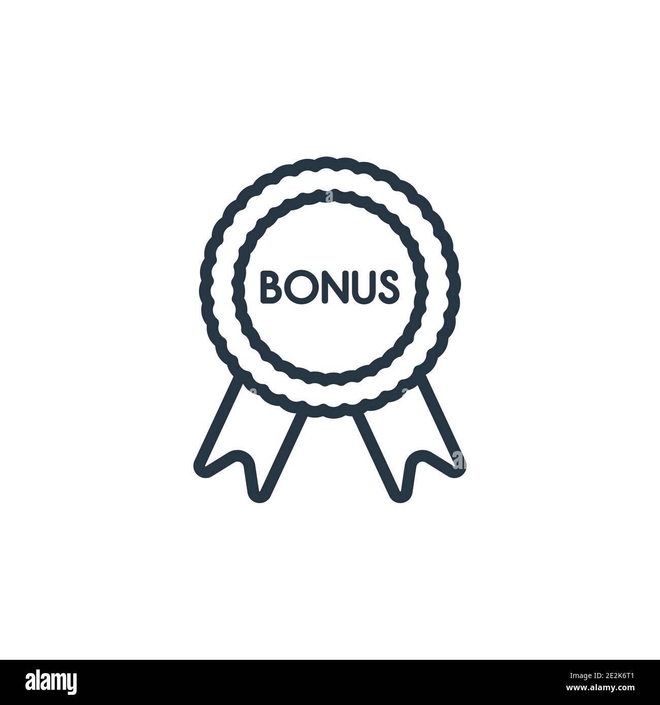 Bonus outline vector icon. Thin line black bonus icon, flat vector ...