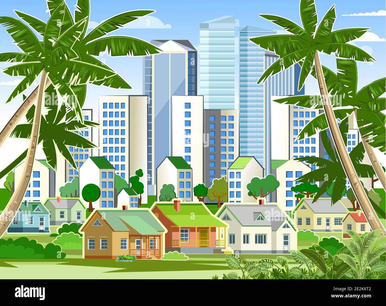 Residential skyscrapers buildings in Stock Vector Images - Alamy
