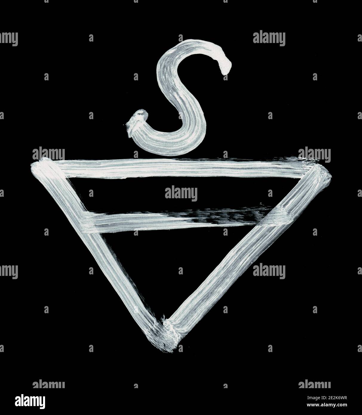 Alchemical Symbols Clay One Inverted Stock Photo - Alamy