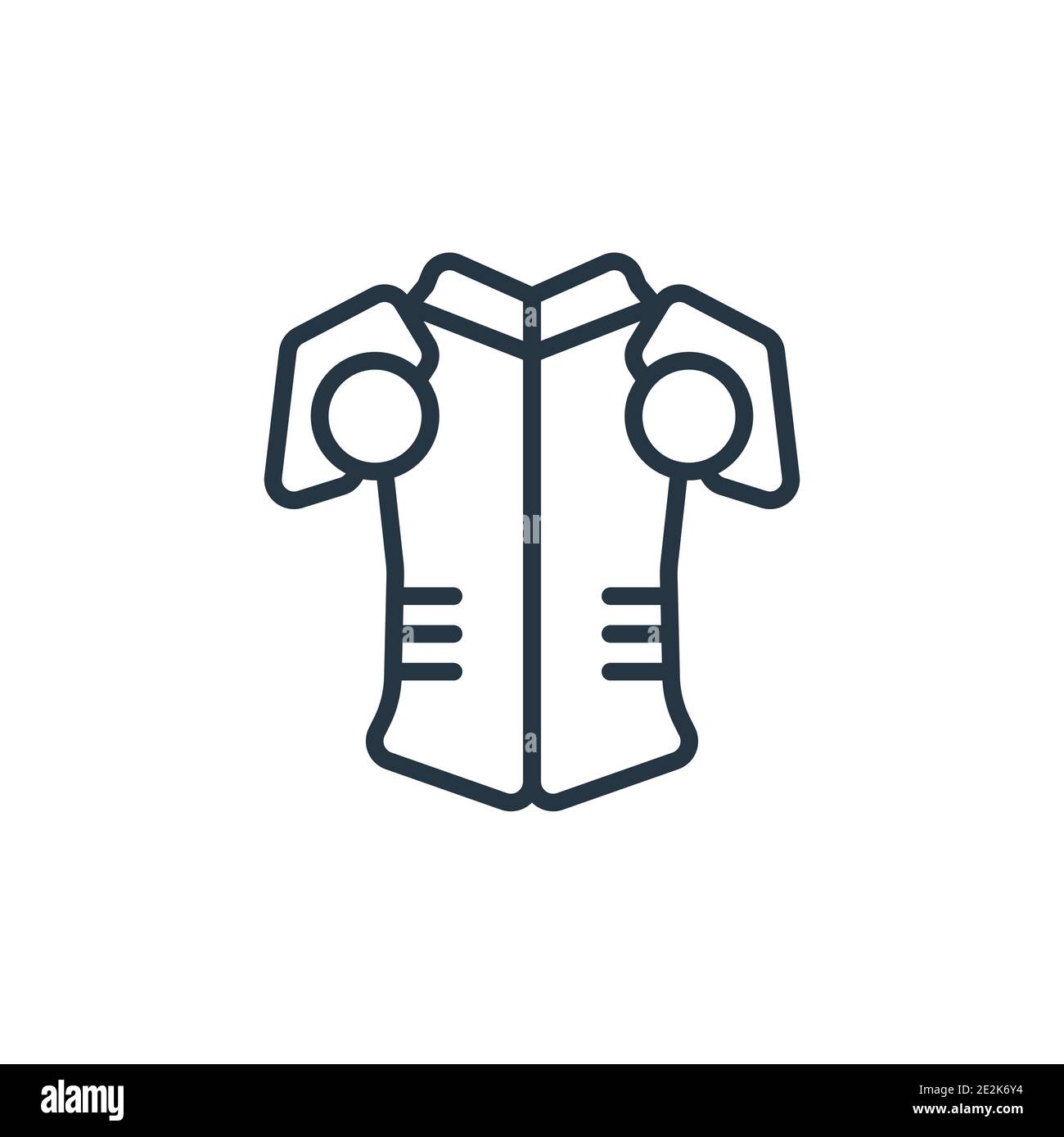 Armor outline vector icon. Thin line black armor icon, flat vector ...