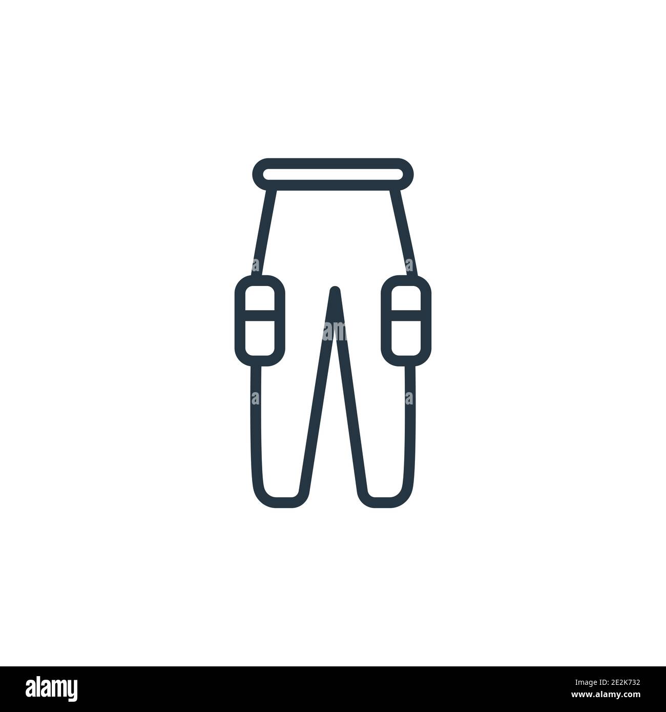 Trousers with side pockets outline vector icon. Thin line black ...