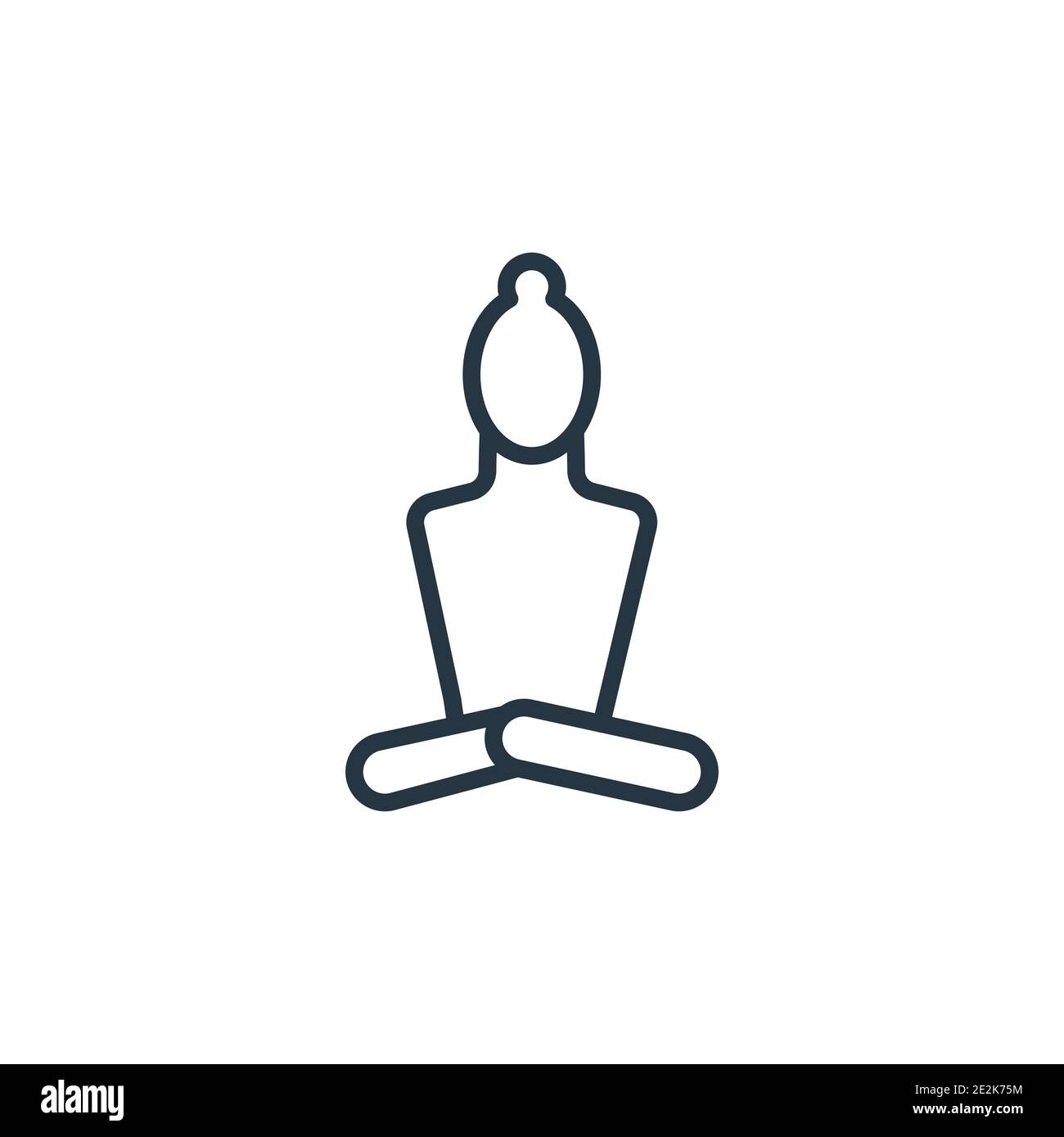 Buddhist outline vector icon. Thin line black buddhist icon, flat ...