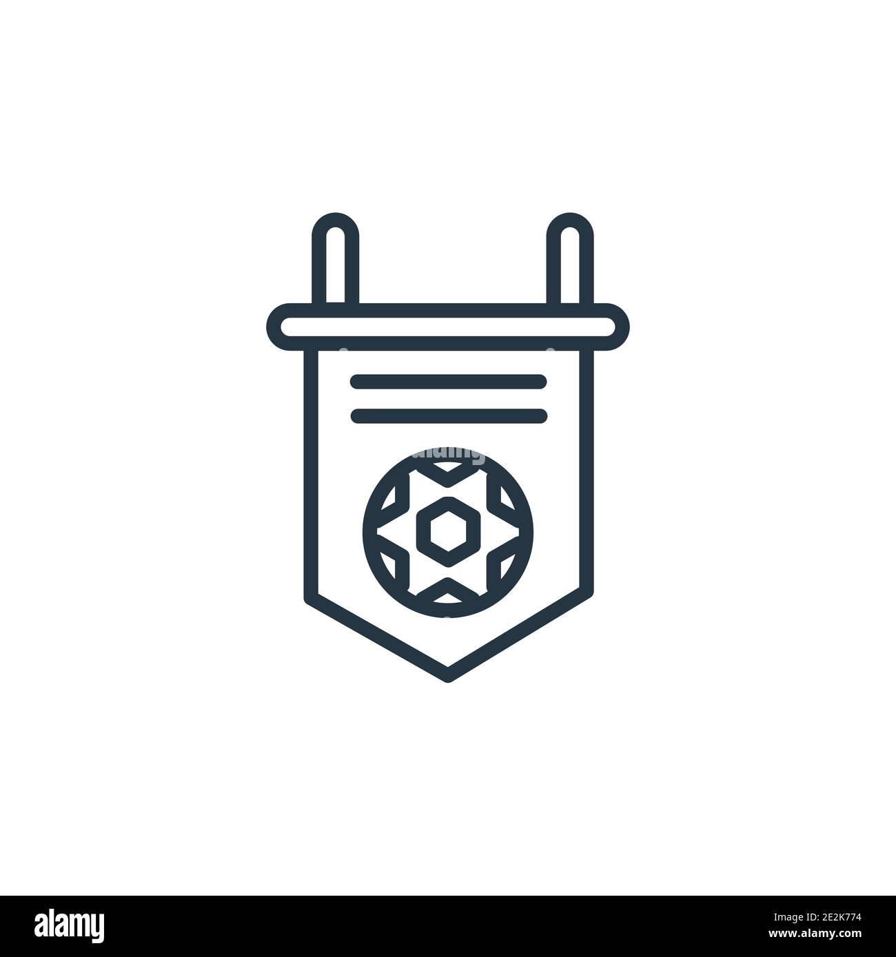 Football club outline vector icon. Thin line black football club icon ...