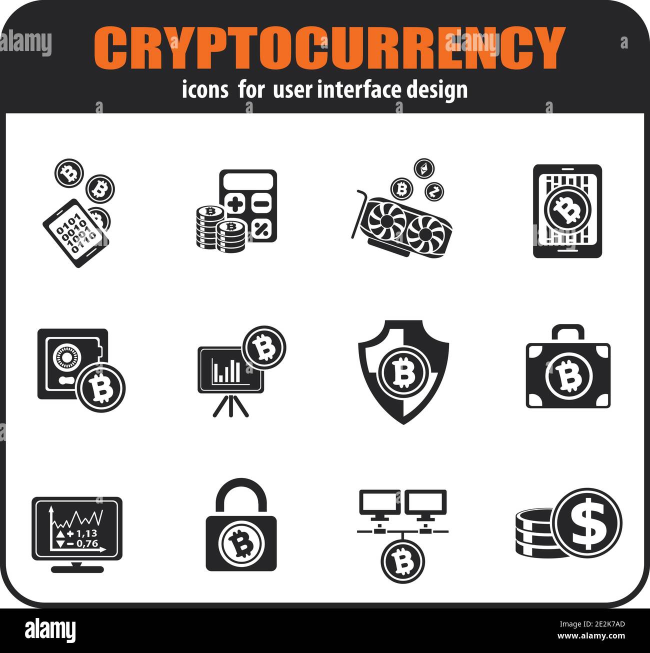 Cryptocurrency and mining icon set Stock Vector Image & Art - Alamy