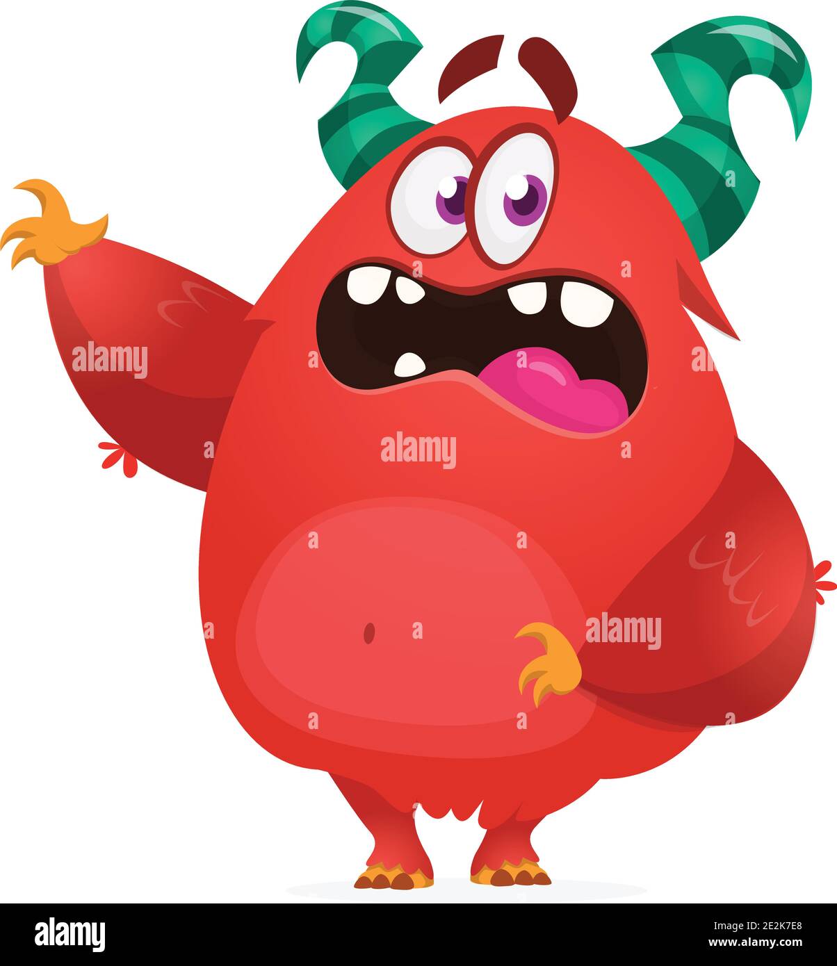 Funny cartoon monster. Vector illustration Stock Vector Image & Art - Alamy