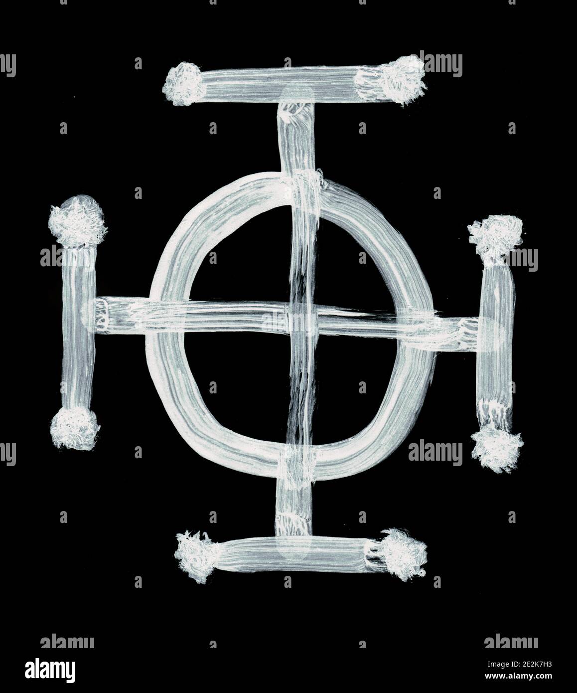 Alchemical Symbols Gold Twelve Inverted Stock Photo - Alamy