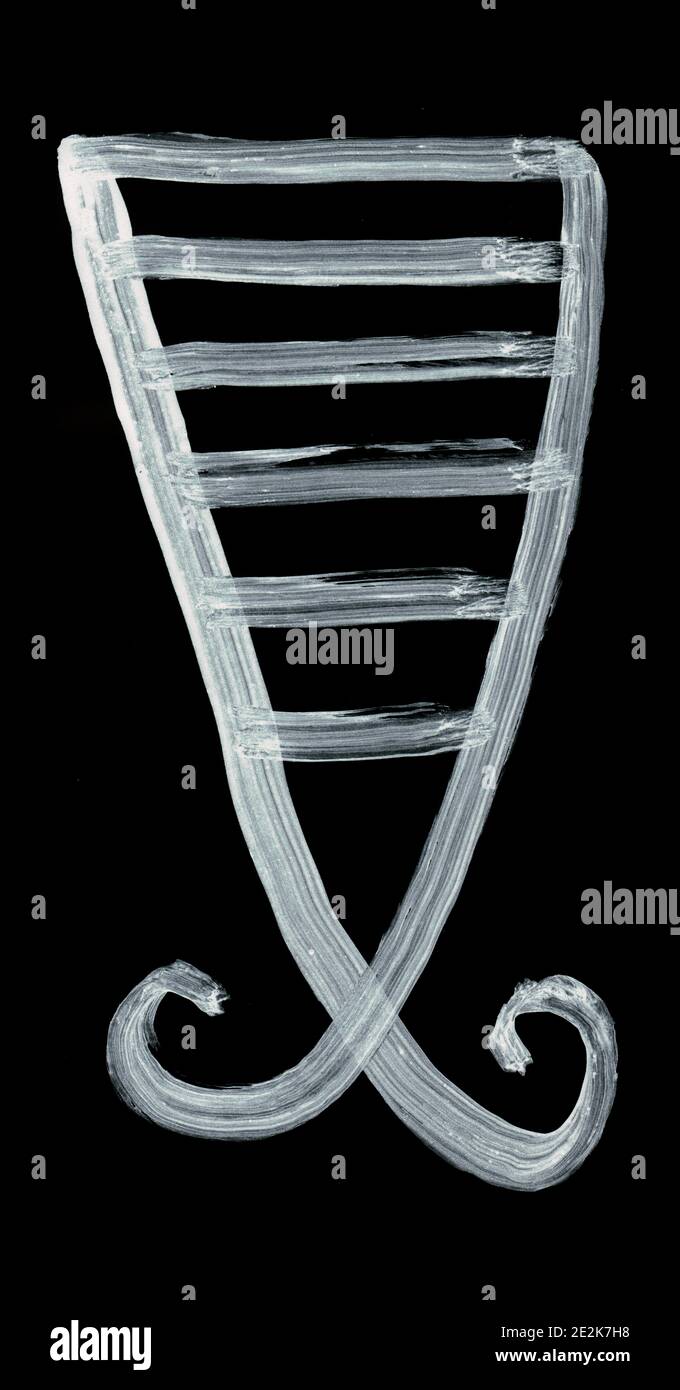 Alchemical Symbols Gold Seven Inverted Stock Photo - Alamy