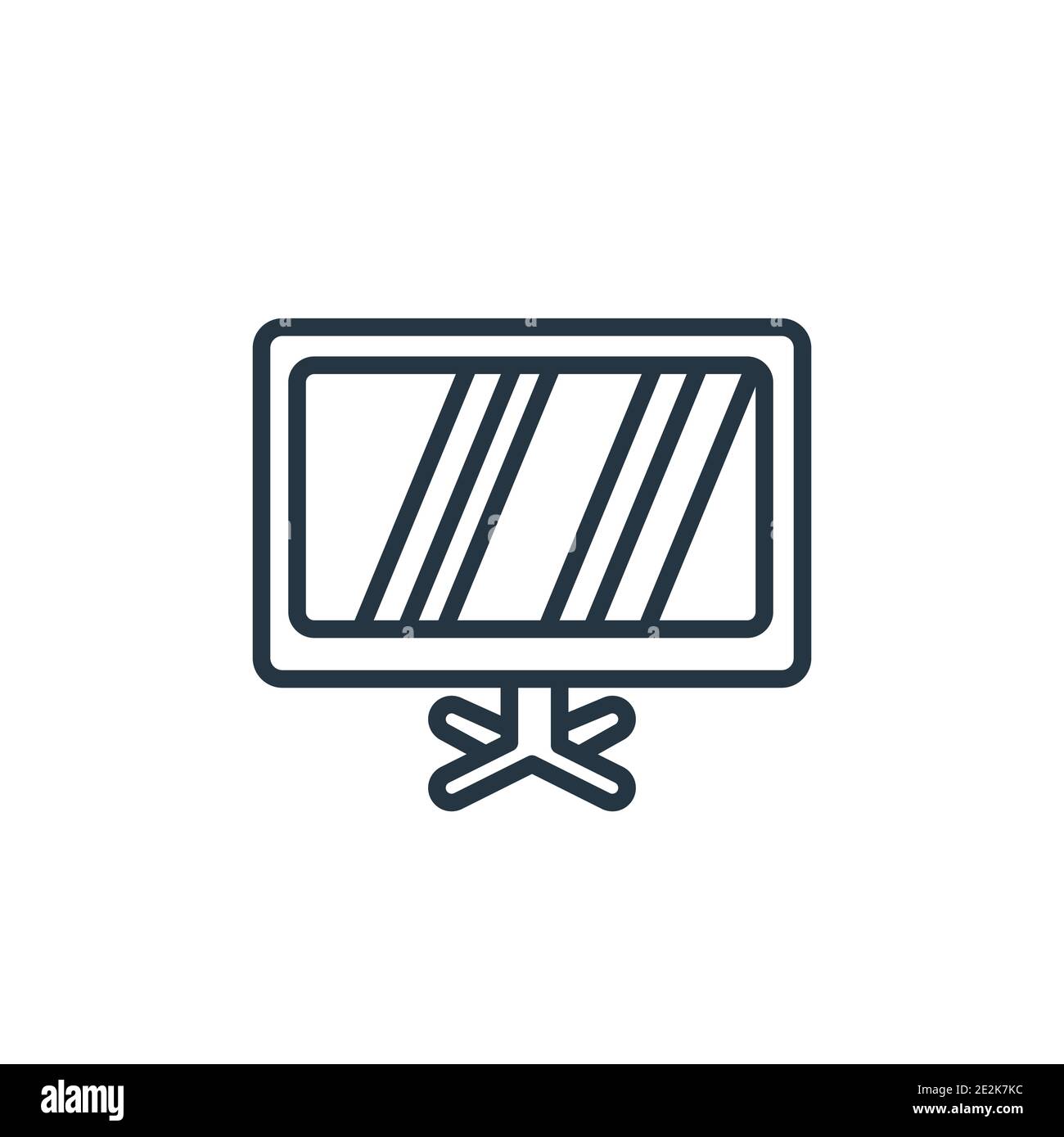 Smart tv outline vector icon. Thin line black smart tv icon, flat ...